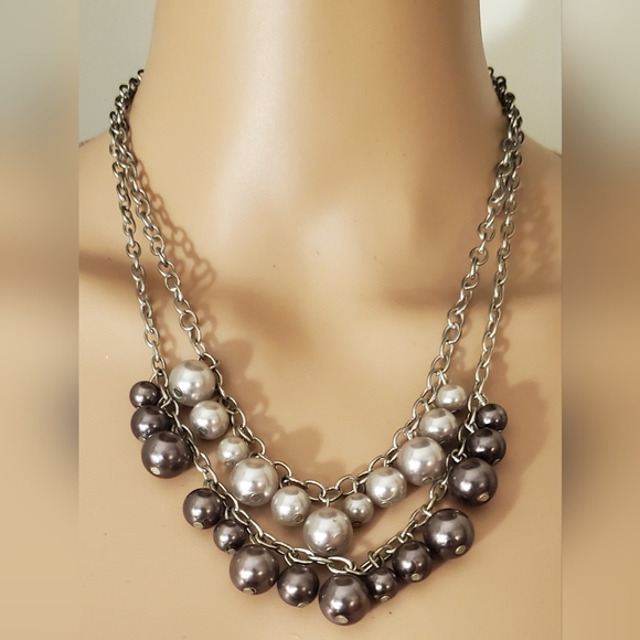 Jewelry | Two Layers Silver Chain Statement Necklace | Poshmark